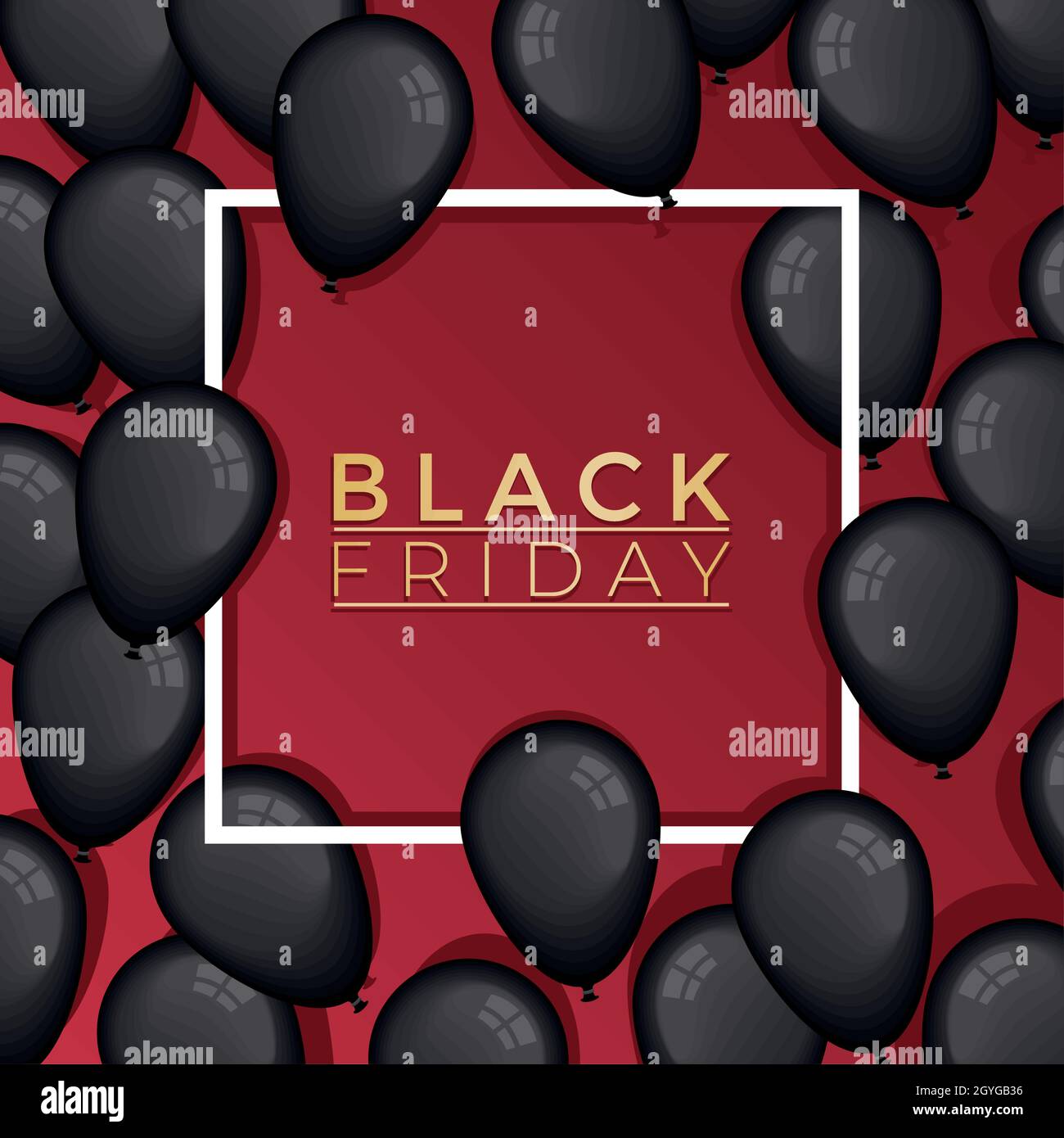 black friday frame with balloons helium Stock Vector Image & Art - Alamy