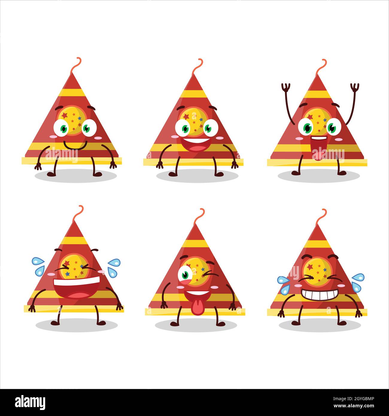Cartoon character of firecracker smoke cone with smile expression ...