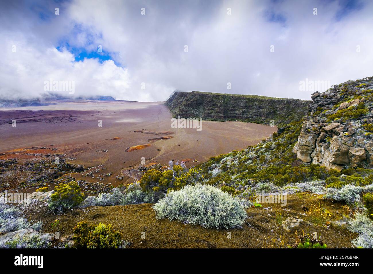 La Plaine des Sables, volcano area, Reunion Island Stock Photo - Alamy