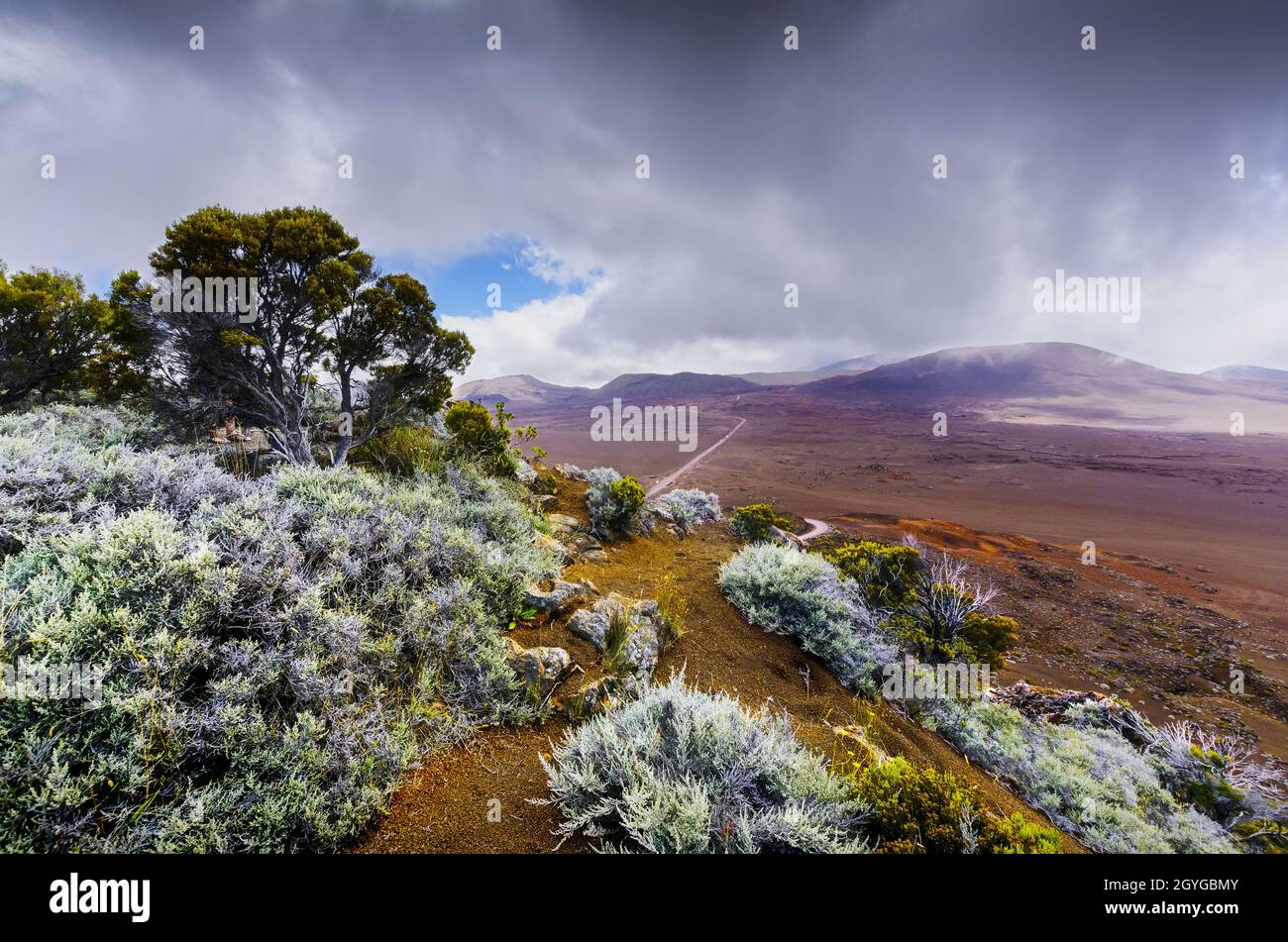 La Plaine des Sables, volcano area, Reunion Island Stock Photo - Alamy