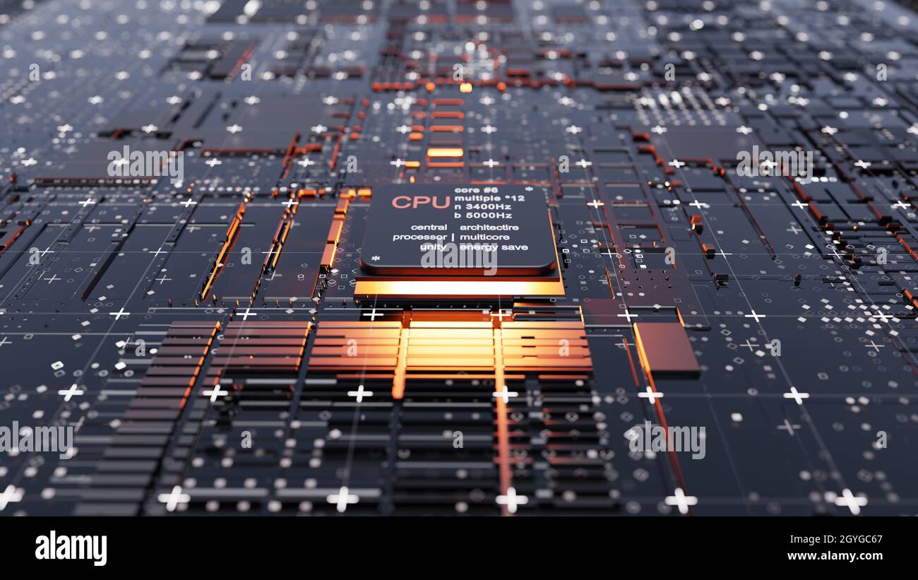 Abstract Central Computer Processors Concept Stock Photo - Alamy