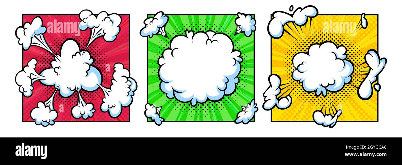 Surprising boom cloud in halftone background for sales and promotions ...