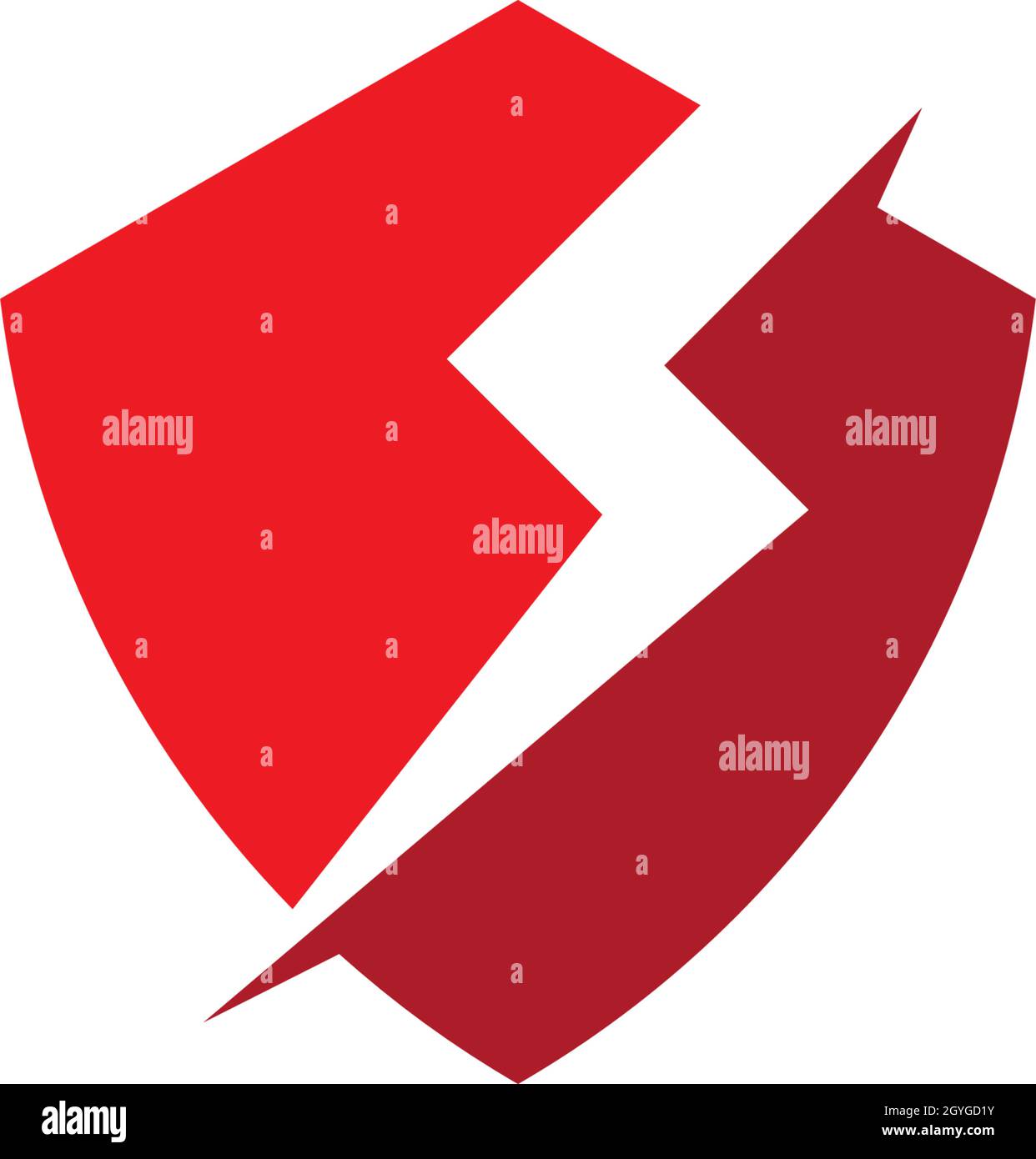 Shield with lightning logo template vector illustration Stock Vector ...