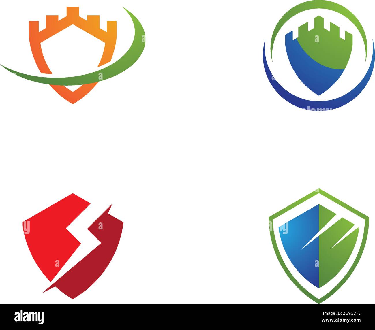Shield symbol logo template vector illustration Stock Vector Image ...
