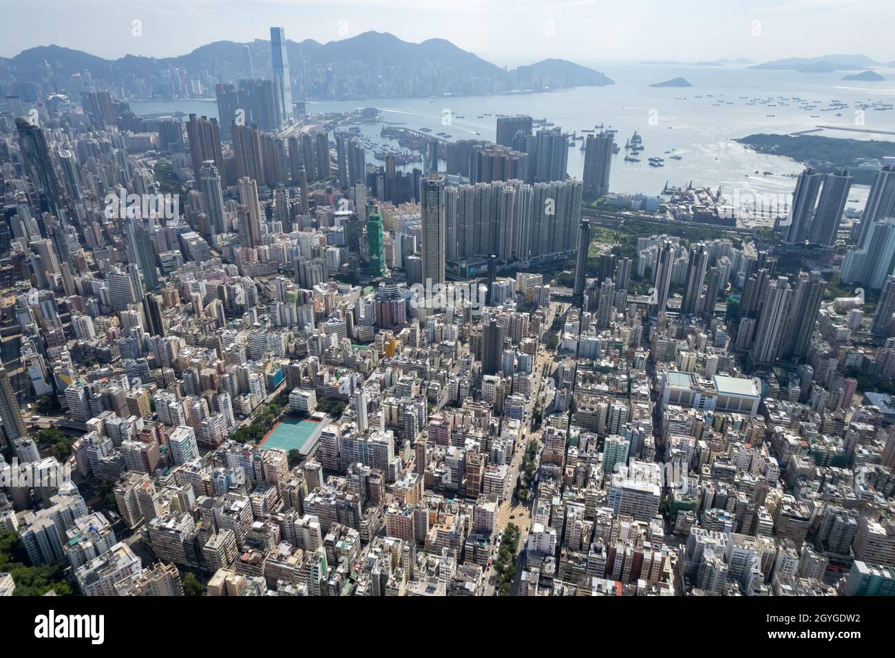 Aerial view of Sham Shui Po, Hong Kong building Stock Photo - Alamy