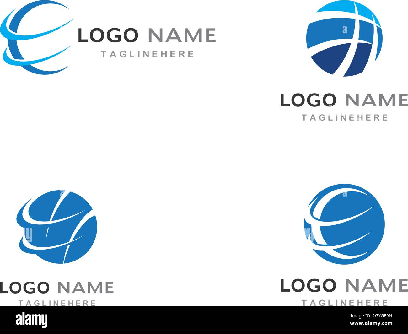 globe tech ilustration logo vector template Stock Vector Image & Art ...