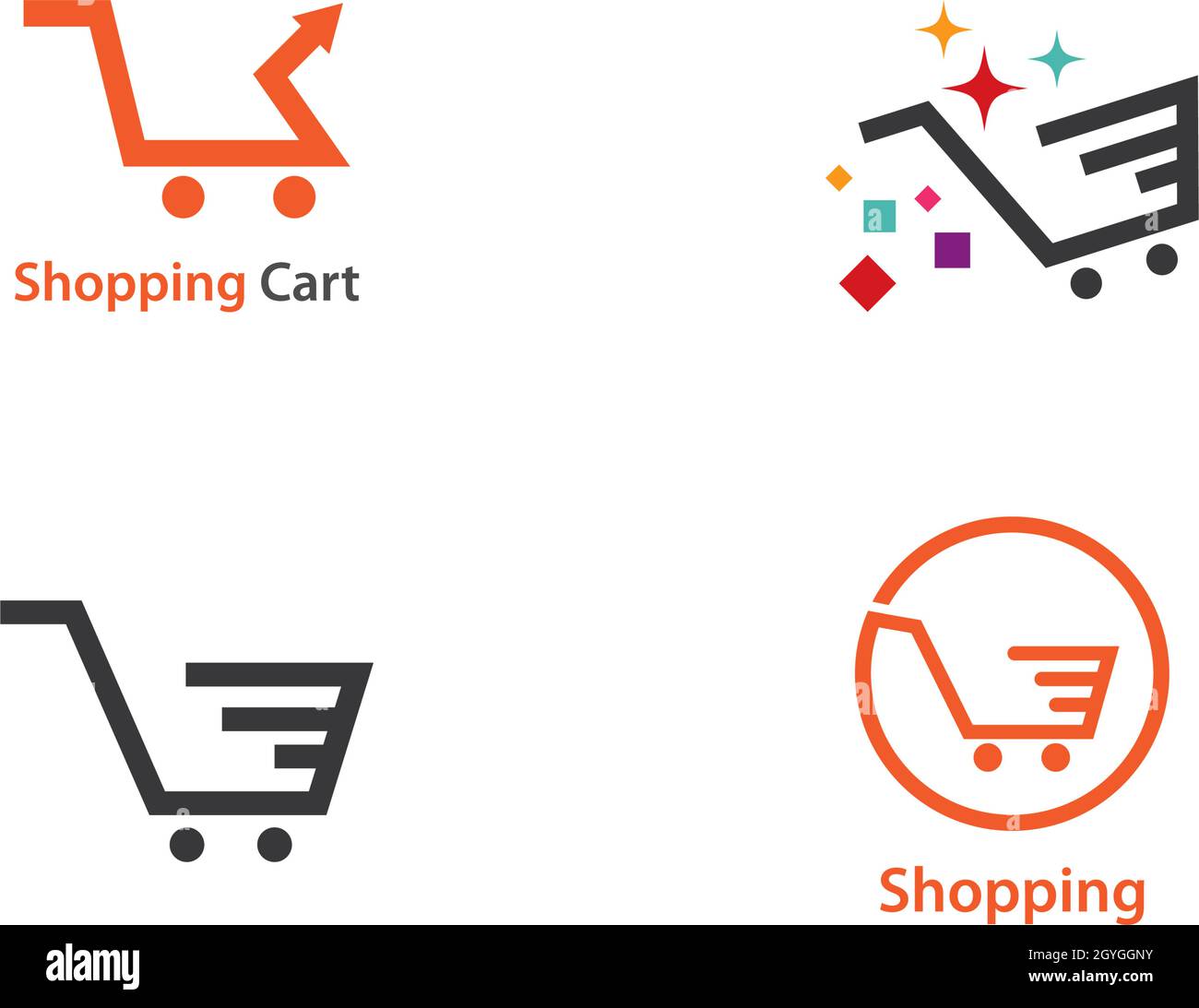 cart shop logo icon template Stock Vector Image & Art - Alamy