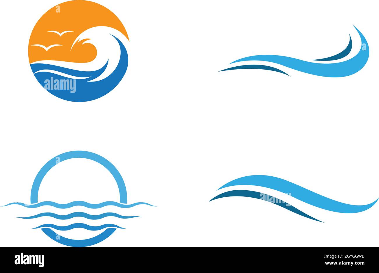 Water Wave symbol and icon Logo Template Stock Vector Image & Art - Alamy