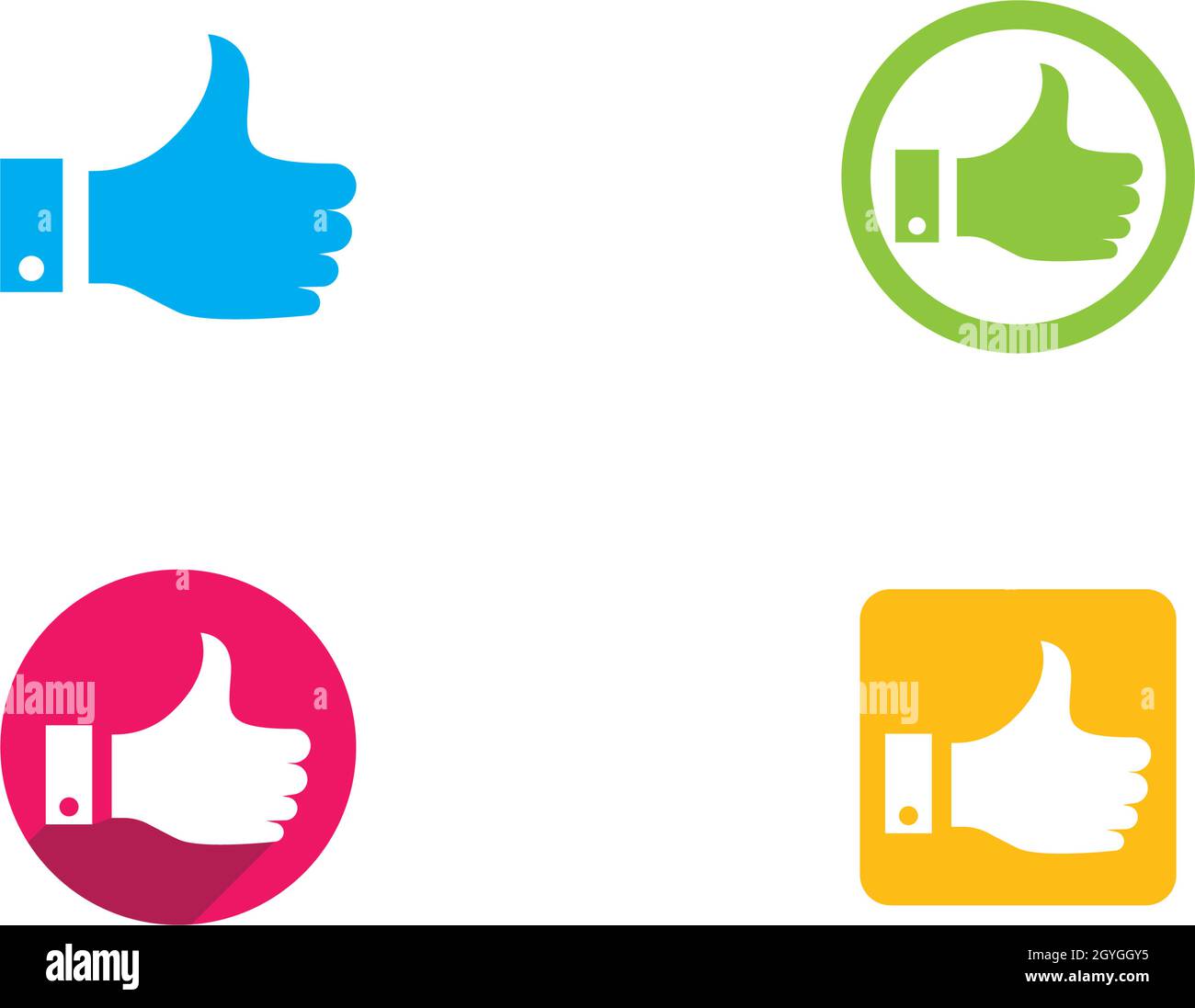 Thumb hand icon vector template Stock Vector Image & Art - Alamy