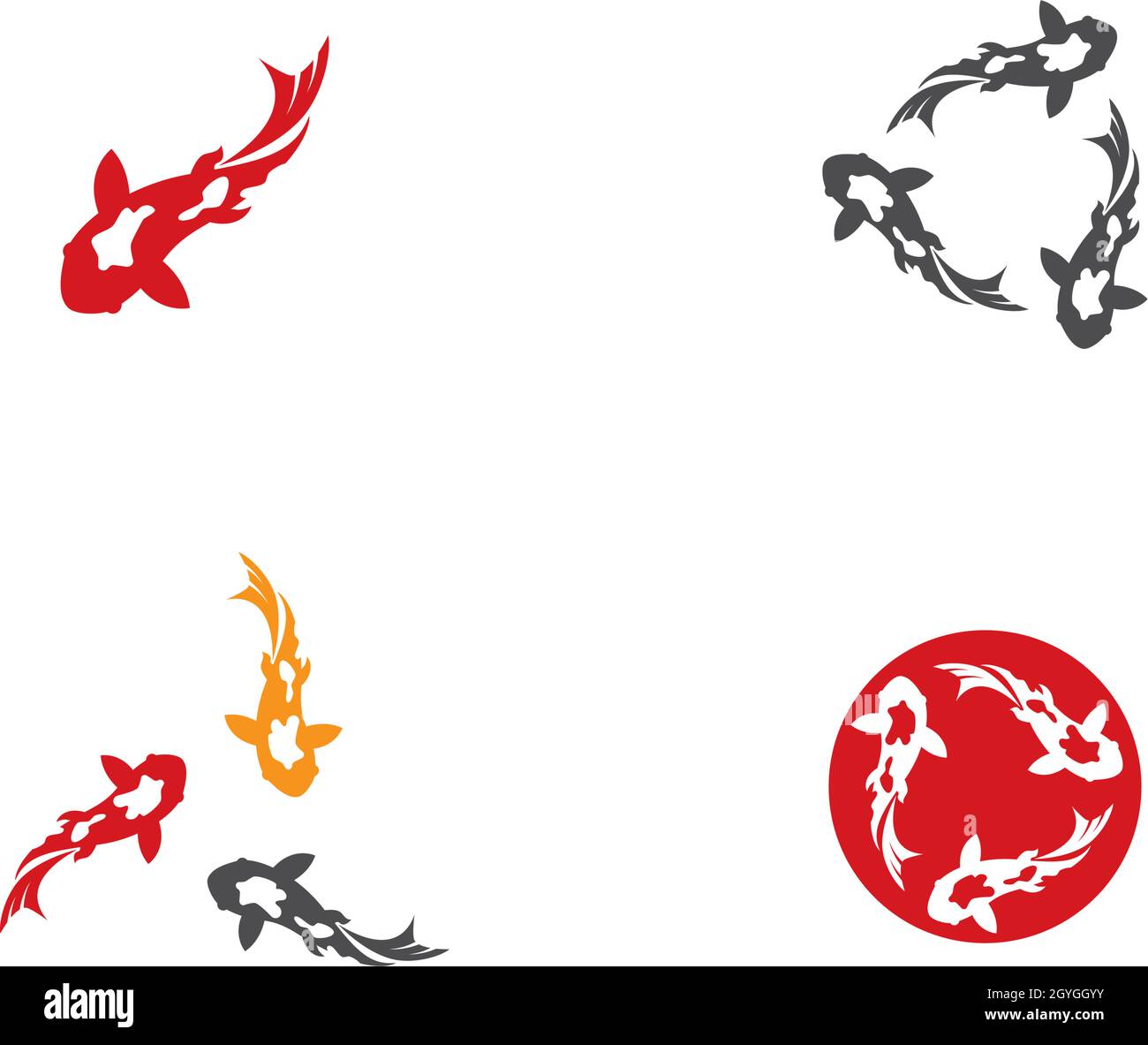 Koi fish logo vector template Stock Vector Image & Art - Alamy