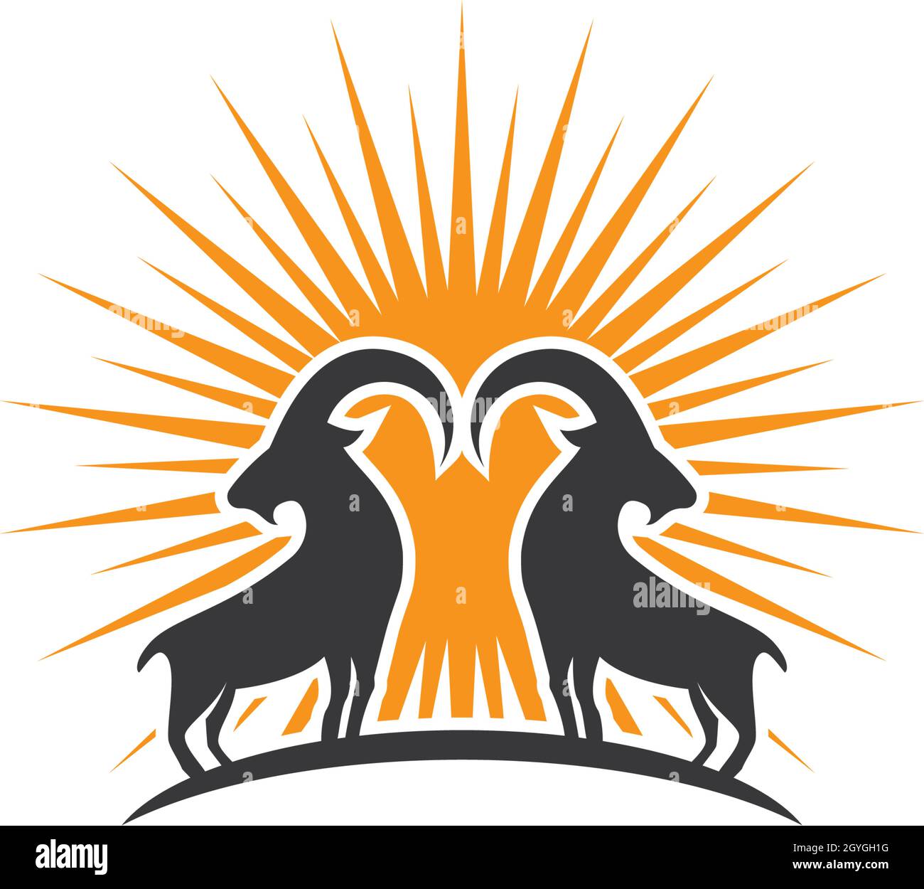 Ibex horn Stock Vector Images - Alamy