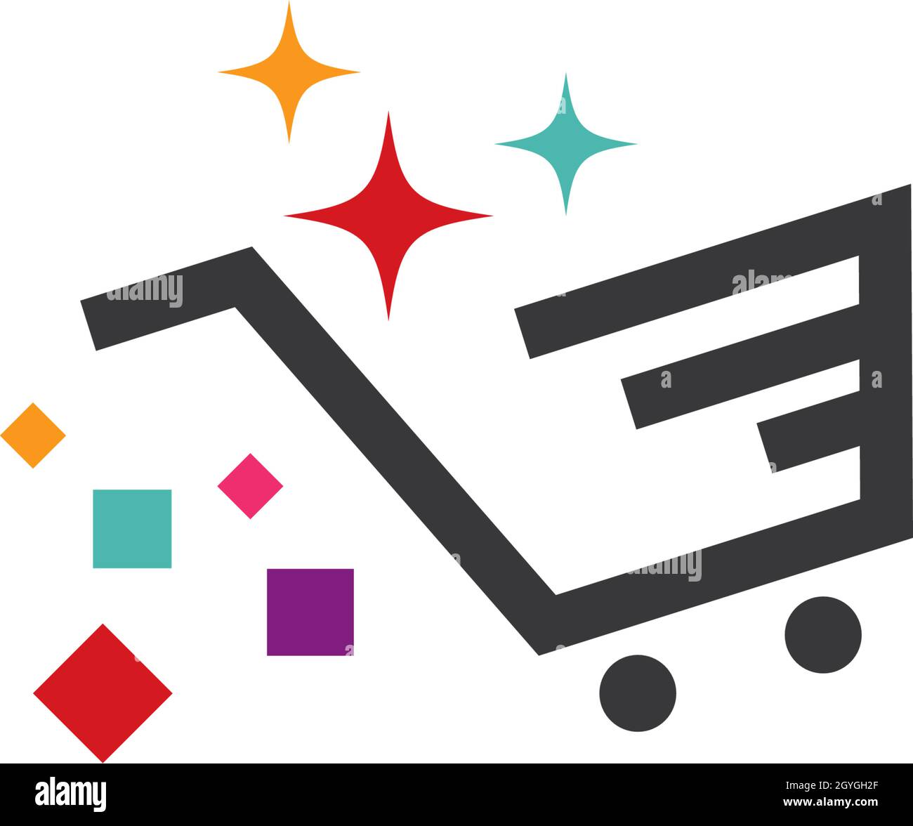 cart shop icon vector template Stock Vector Image & Art - Alamy