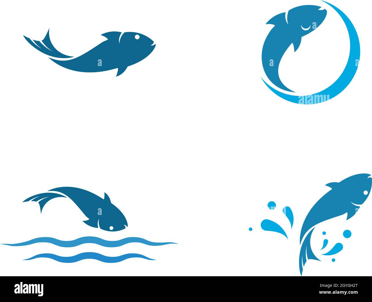 Fish Logo vector Template Stock Vector Image & Art - Alamy