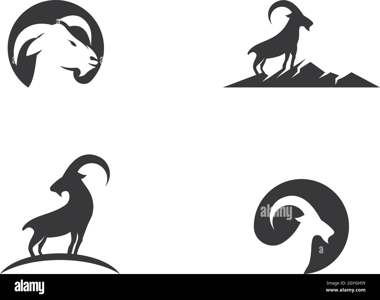 Ibex logo vector vectors Cut Out Stock Images & Pictures - Alamy