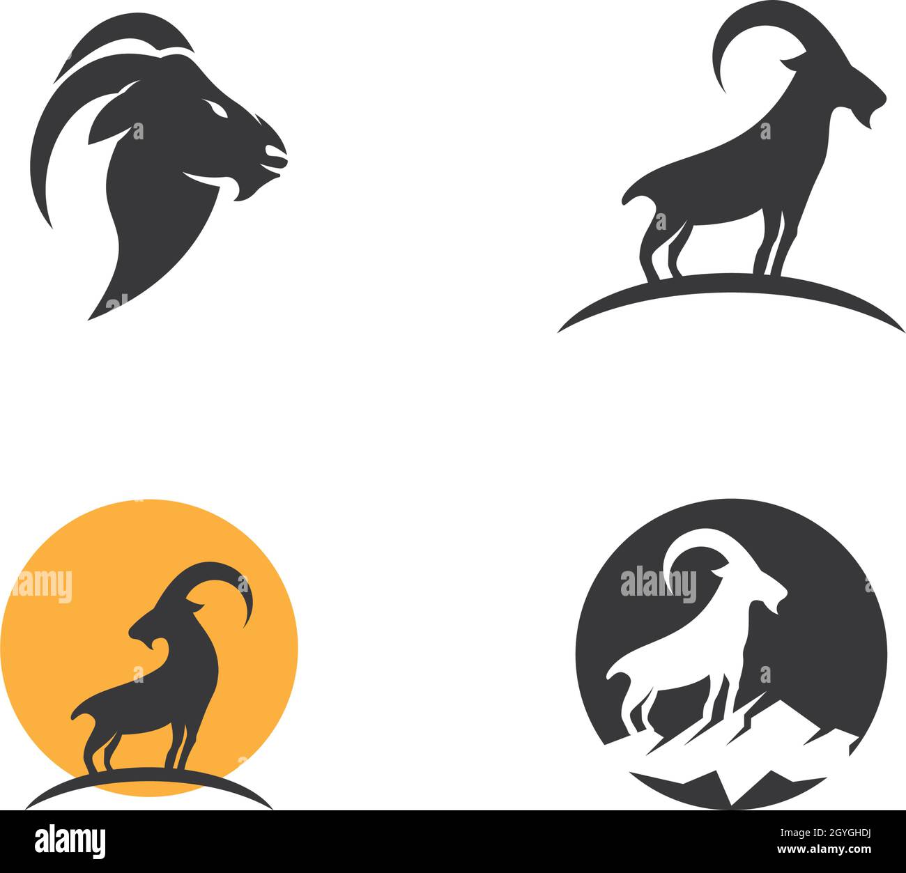 Goat Logo Template vector Stock Vector Image & Art - Alamy