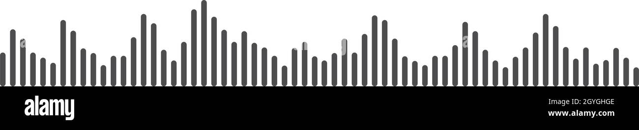 Sound wave music equalizer wave Black and White Stock Photos & Images ...