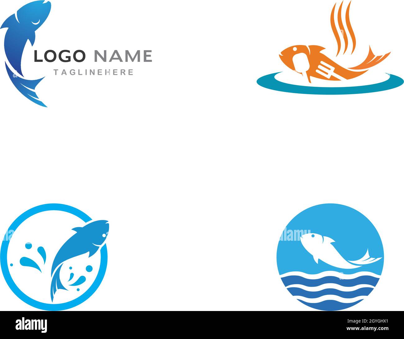 Fish Logo vector Template Stock Vector Image & Art - Alamy