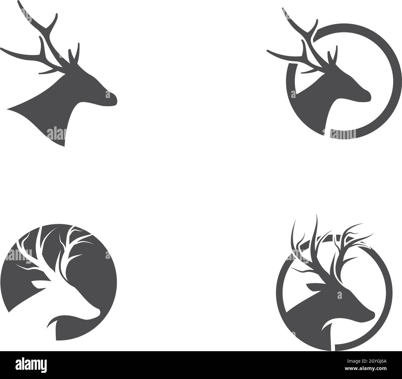 Deer ilustration logo vector template Stock Vector Image & Art - Alamy