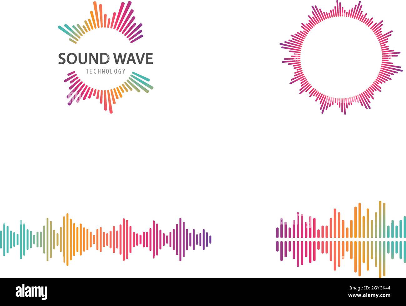 sound wave music logo vector template Stock Vector Image & Art - Alamy