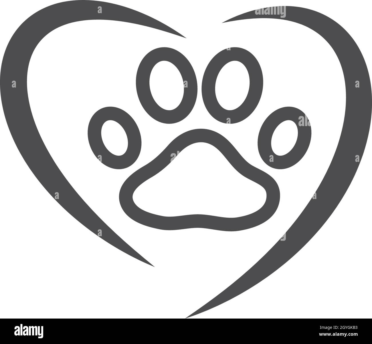 Paw logo vector template Stock Vector Image & Art - Alamy