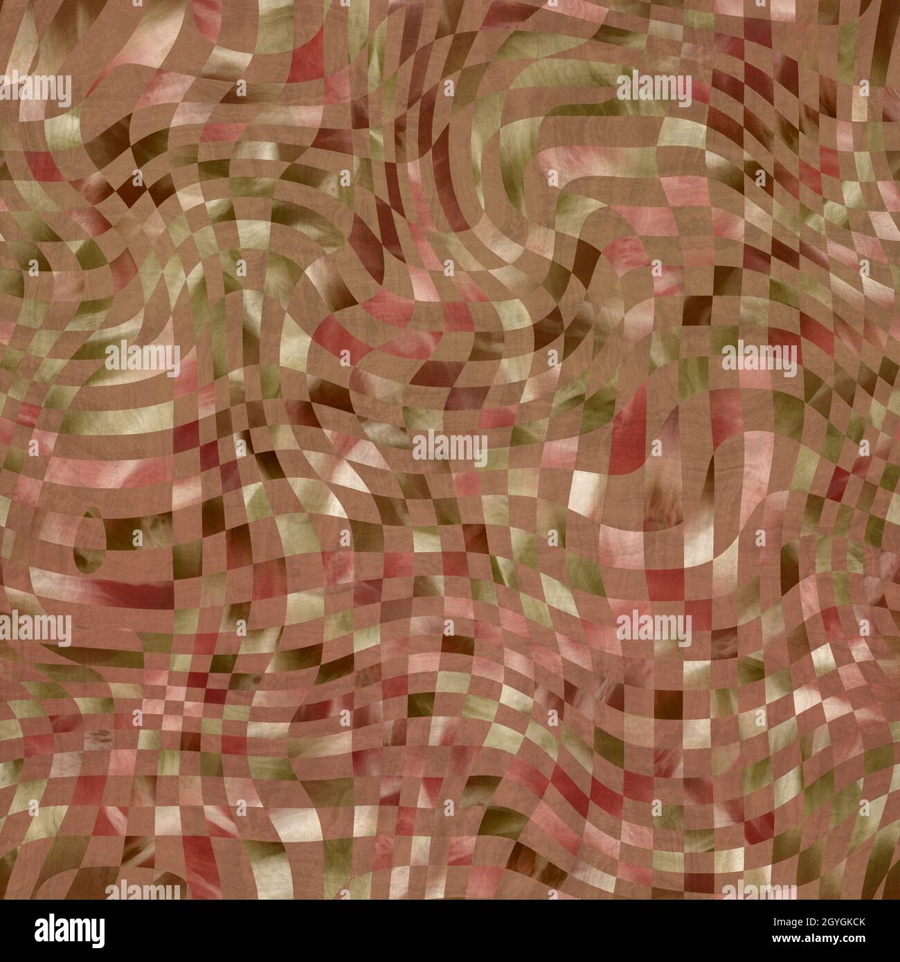 Seamless abstract wavy distorted check pattern for print Stock Photo ...
