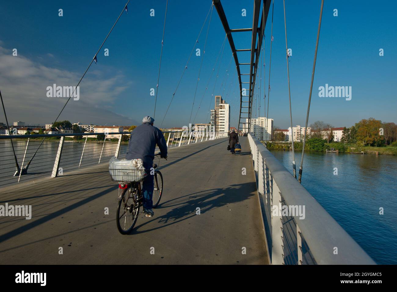GERMANY BADEN-WURTTEMBERG WEIL AM RHEIN, DREILANDERBRÜCKE (THREE ...
