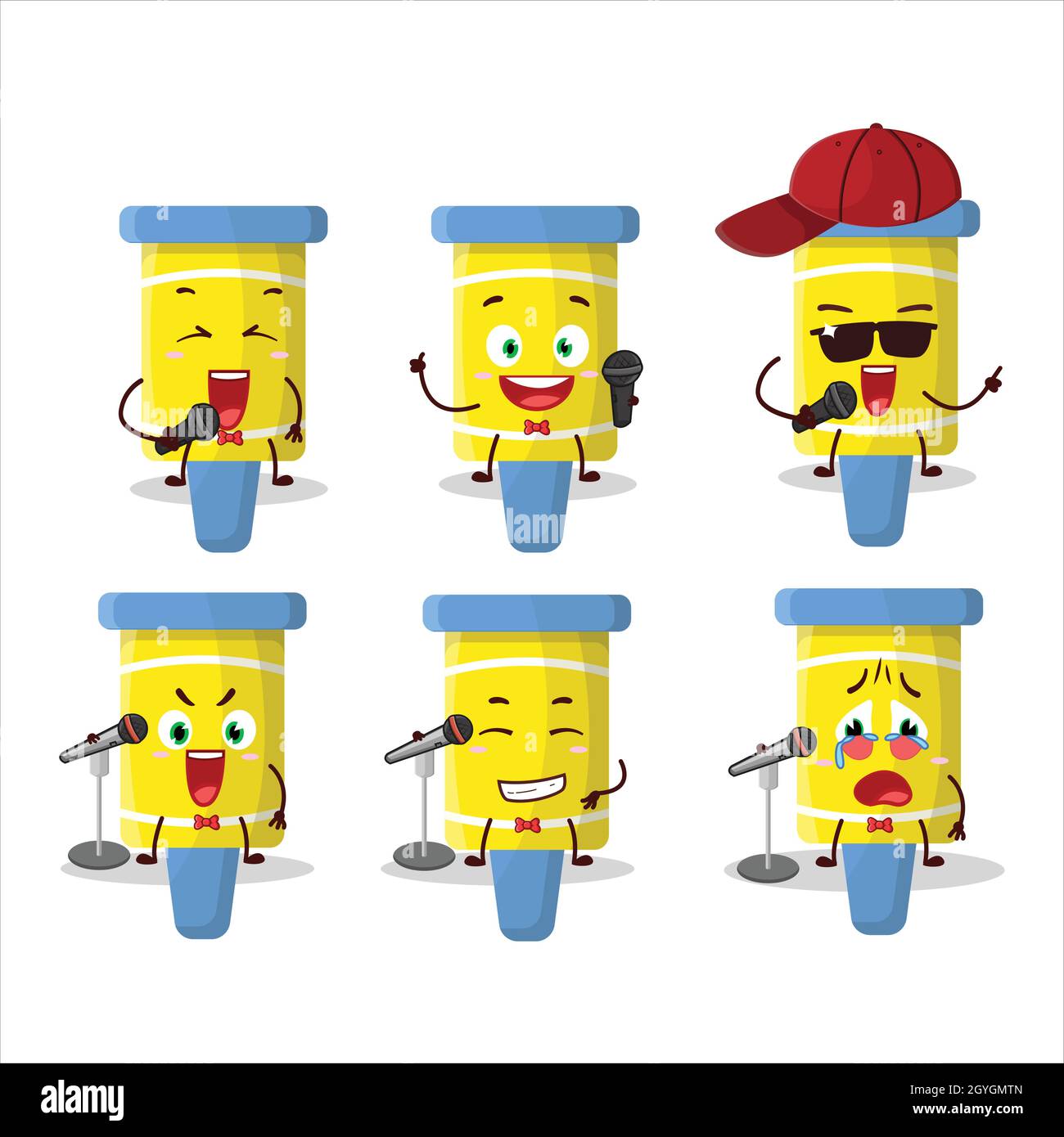 A Cute Cartoon design concept of fireworks shells singing a famous song ...