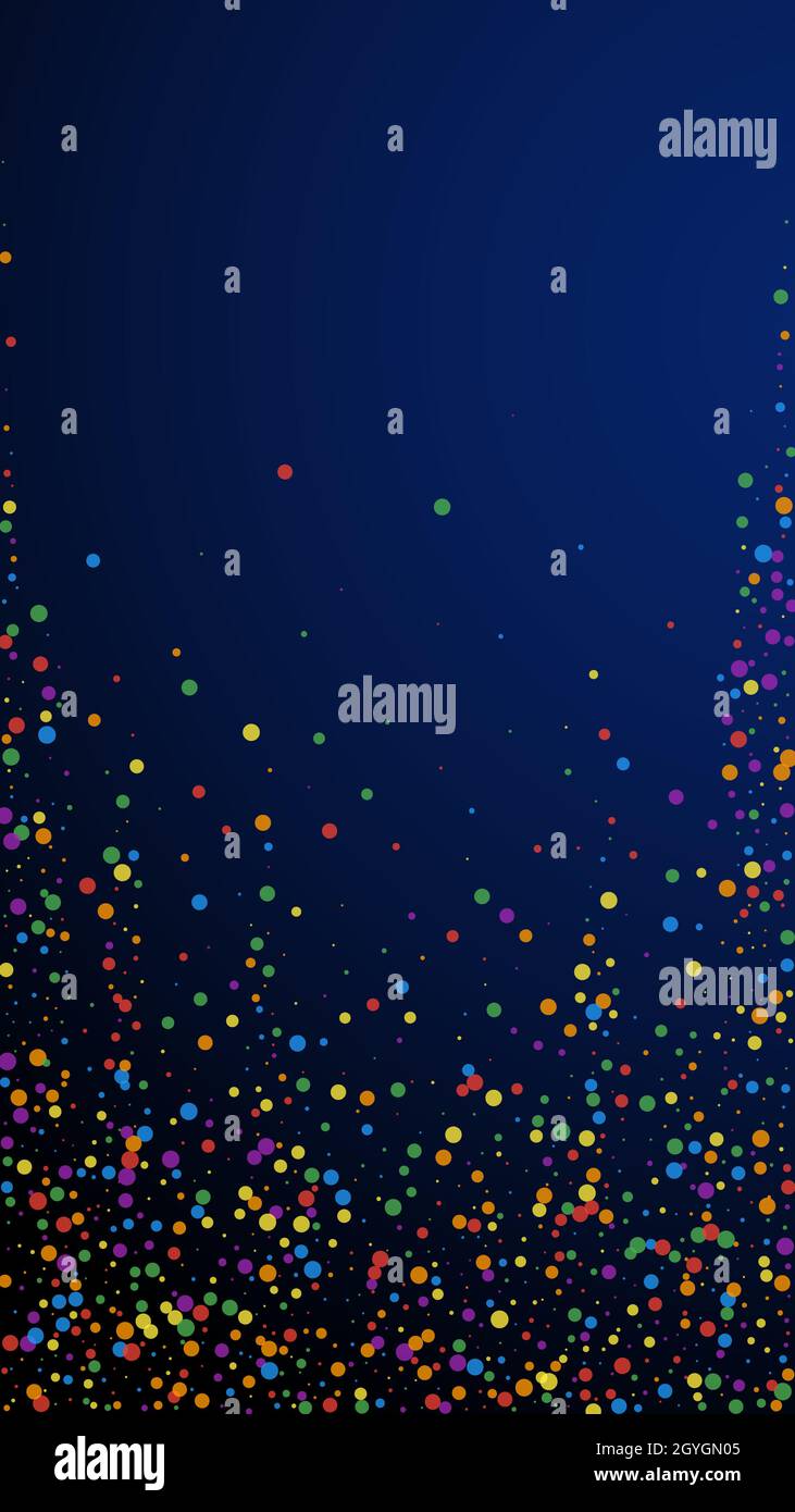 Festive positive confetti. Celebration stars. Colorful confetti on dark ...