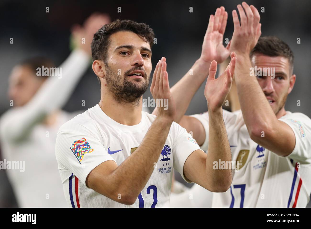 Turin, Italy, 7th October 2021. Leo Dubois and Jordan Veretout of ...