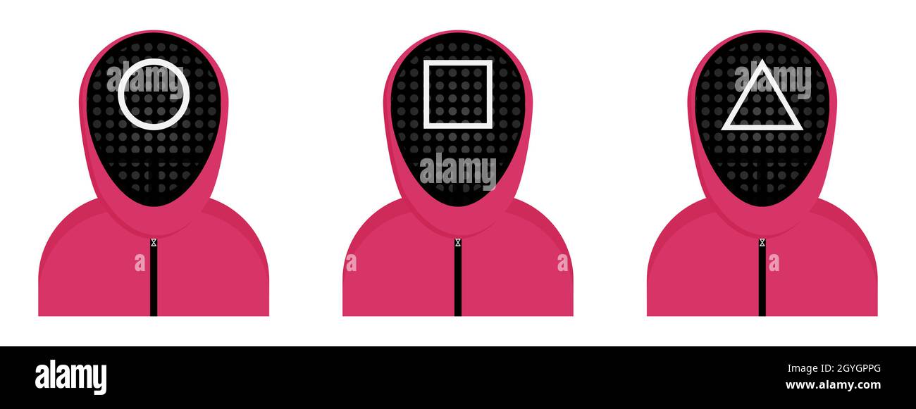 Set of squid game characters. Vector illustration Stock Vector Image ...
