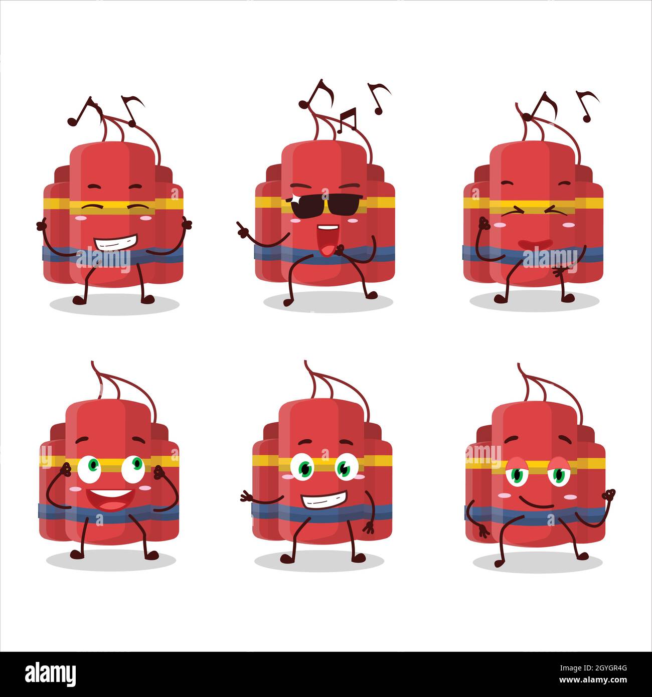 An image of red dynamite bomb dancer cartoon character enjoying the ...