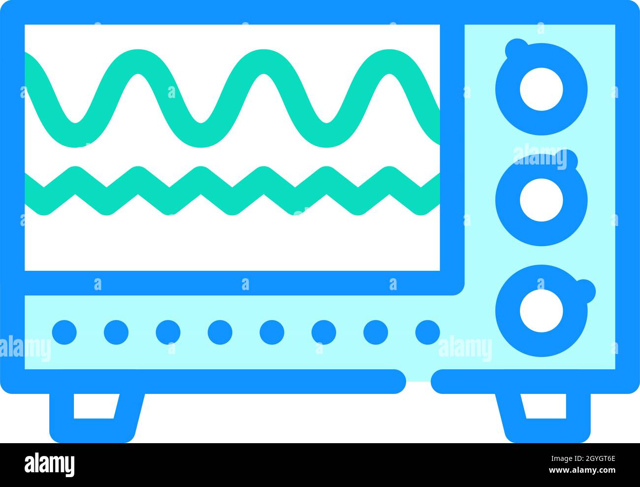 electromagnetic waves checking equipment color icon vector illustration ...