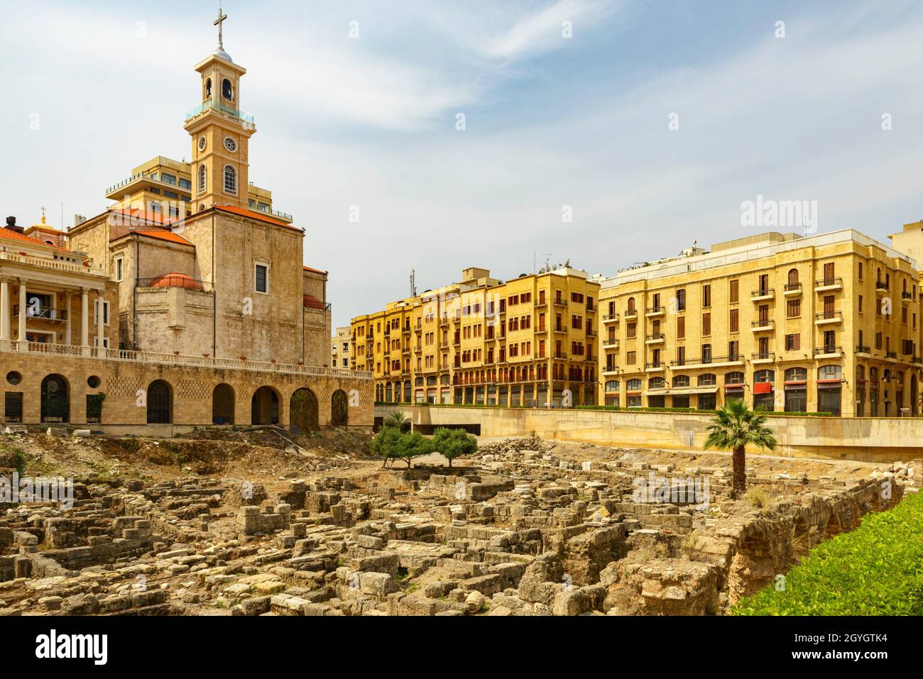 LEBANON, BEIRUT, DOWNTOWN BEIRUT, ST GEORGE'S CATHEDRAL OF THE ...