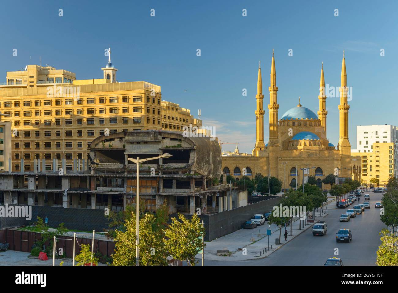 LEBANON, BEIRUT, BACHOURA, BECHARA EL KHOURY STREET, CITY CENTER DOME ...