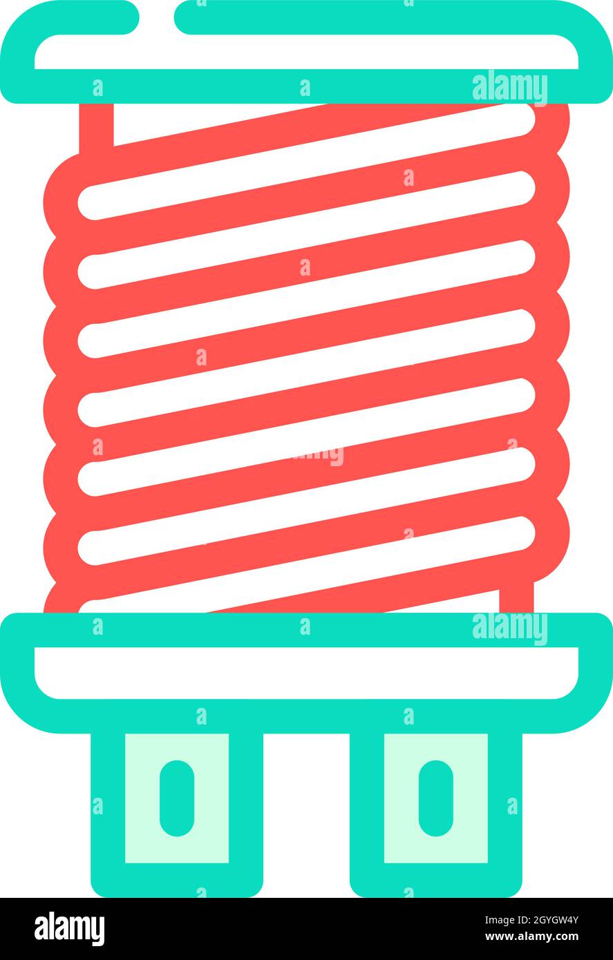 coil electromagnetic color icon vector illustration Stock Vector Image ...