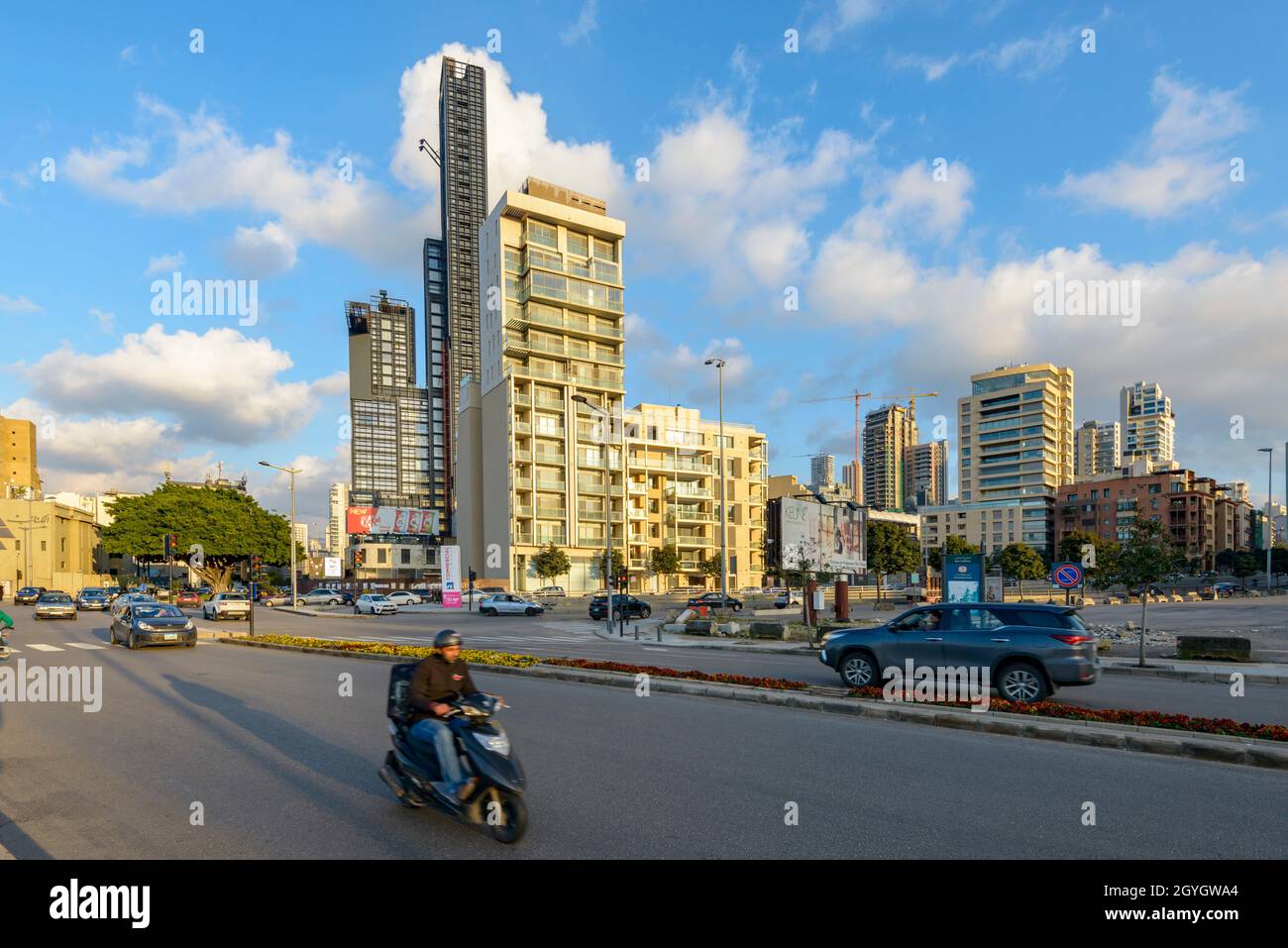 LEBANON, BEIRUT, SAIFI, WAYGAND STREET AND GEMMAYZEH BUILDINGS Stock ...