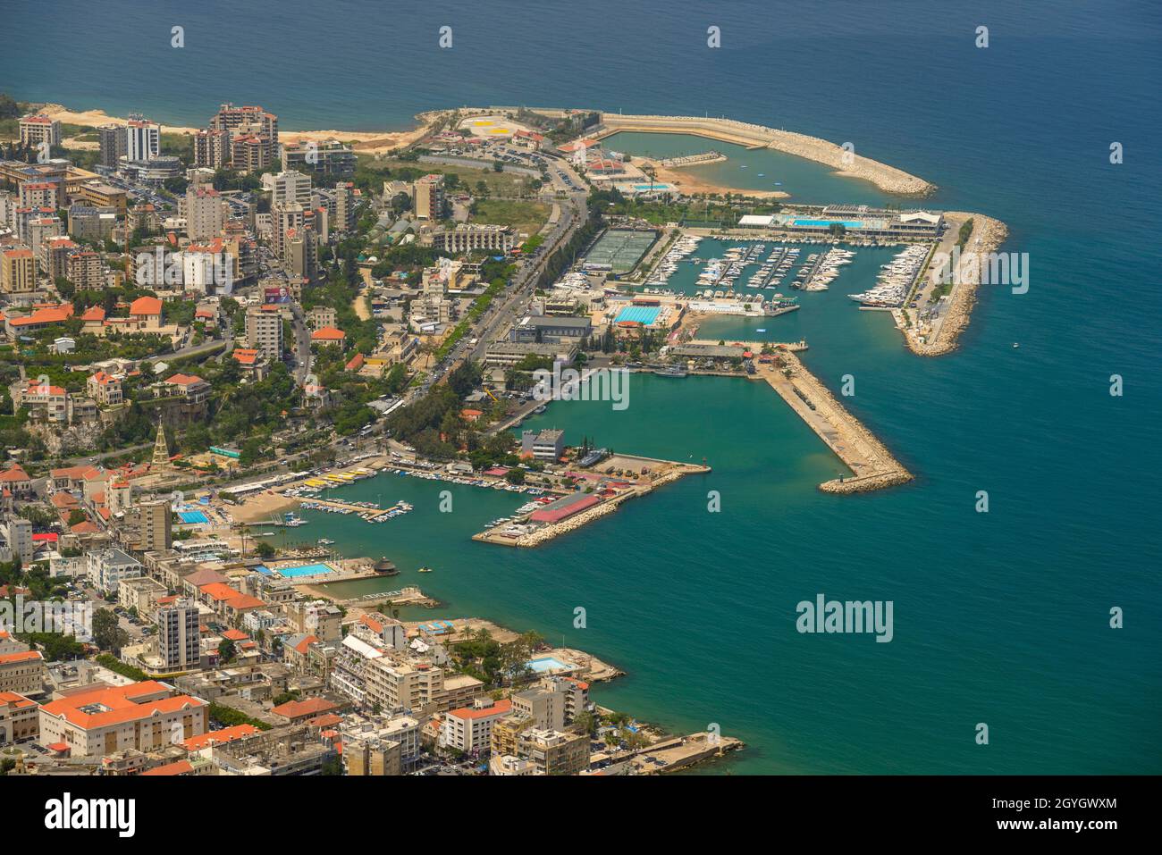 LEBANON, MOUNT LEBANON, KASLIK VIEW FROM HARISSA HILL Stock Photo - Alamy