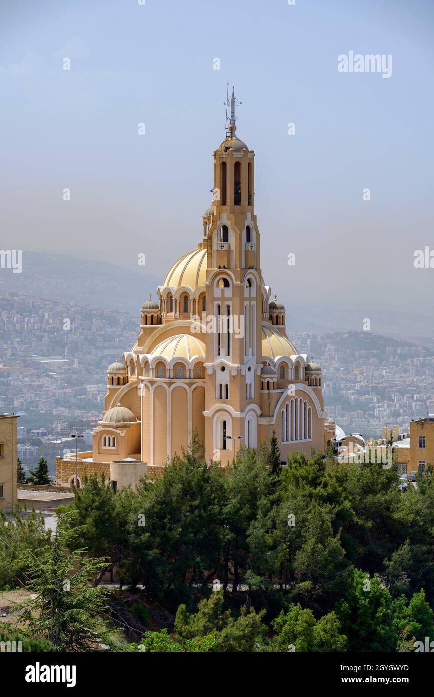 LEBANON, MOUNT LEBANON, HARISSA, MELKITE CATHEDRAL ST. PAUL OF HARISSA ...