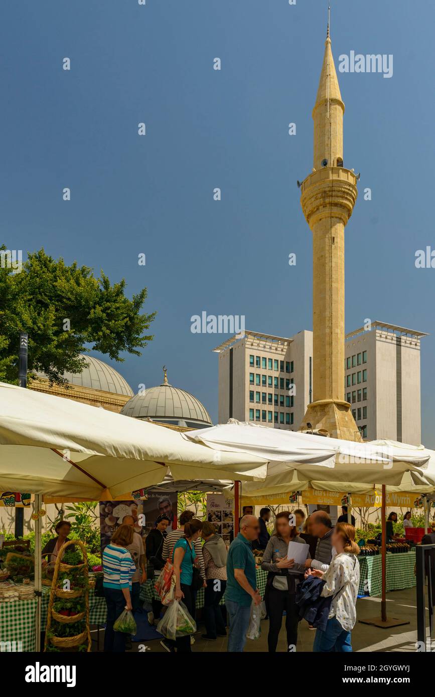 LEBANON, BEIRUT, MARFAA, SOUK EL TAYEB (BEIRUT ORGANIC MARKET Stock ...