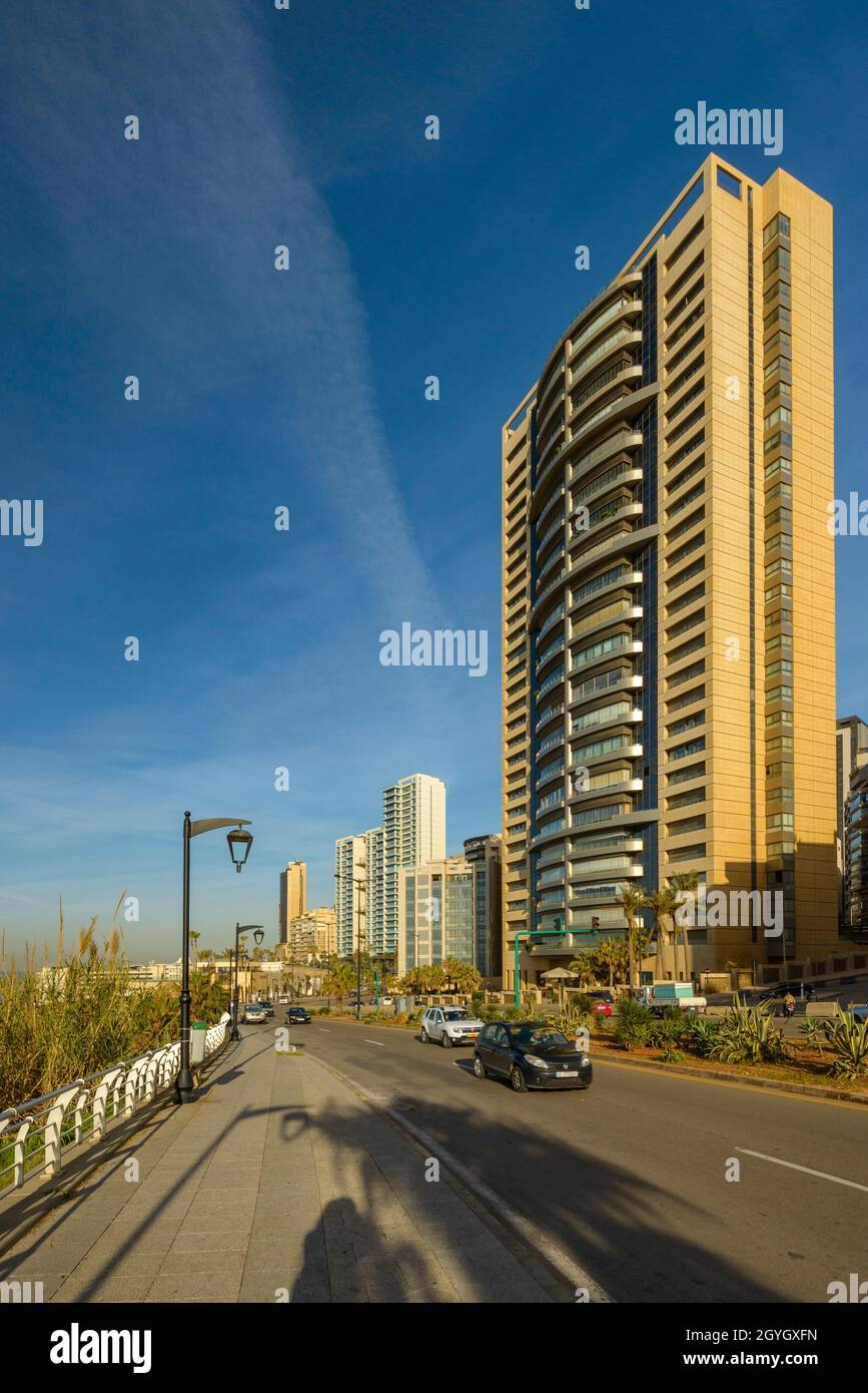 LEBANON, BEIRUT, RAS BEYROUTH, GENERAL DE GAULLE AVENUE, CORNICHE ...
