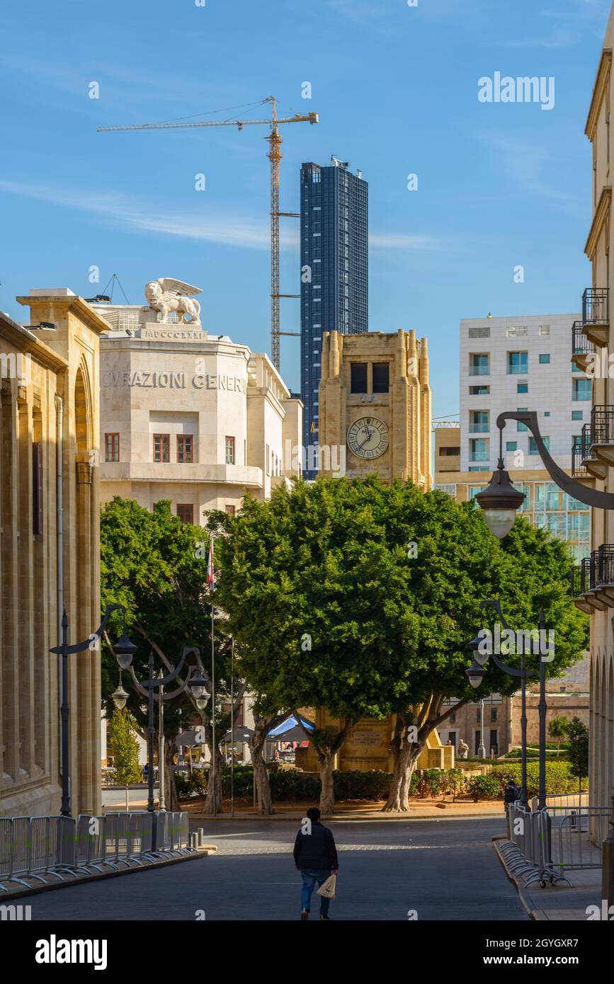 LEBANON, BEIRUT, DOWNTOWN BEIRUT, MARFAA, NEJMEH SQUARE Stock Photo - Alamy