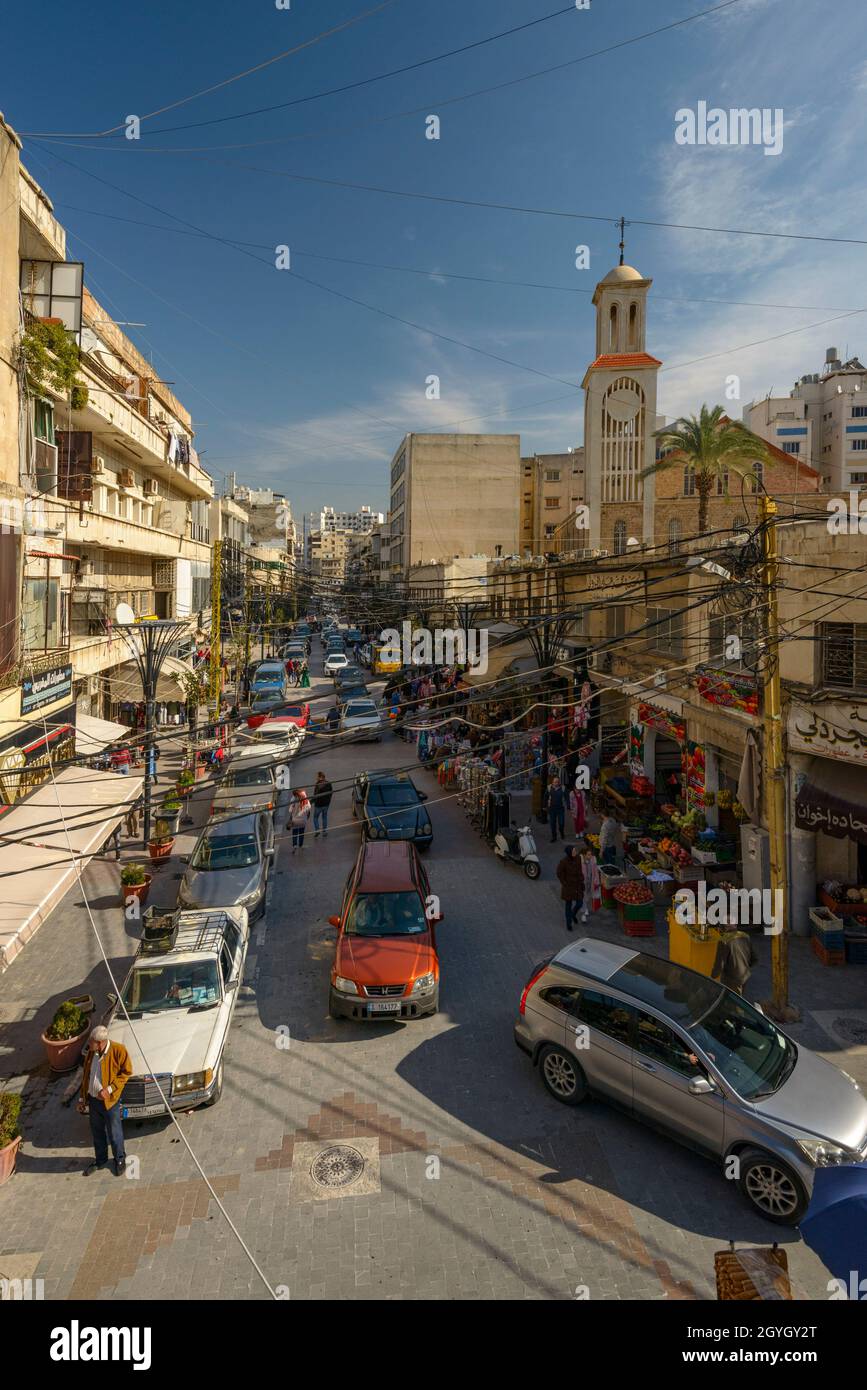 LEBANON, SOUTHERN LEBANON, SAIDA (SIDON), FAKHREDDINE STREET Stock ...