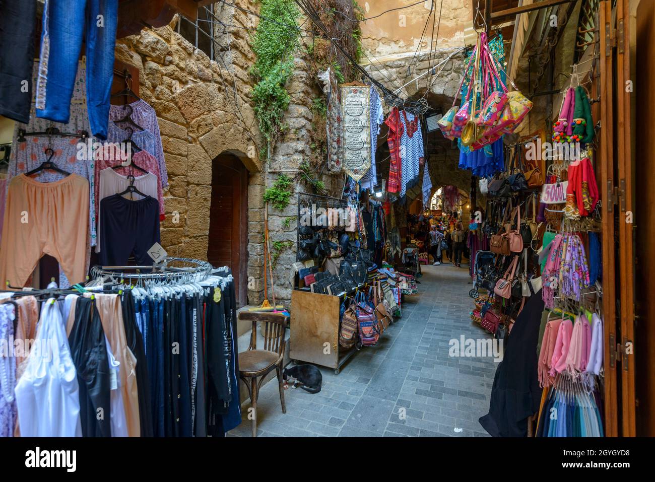LEBANON, SOUTHERN LEBANON, SIDON (SA?DA), SOUKS OF SIDON Stock Photo ...