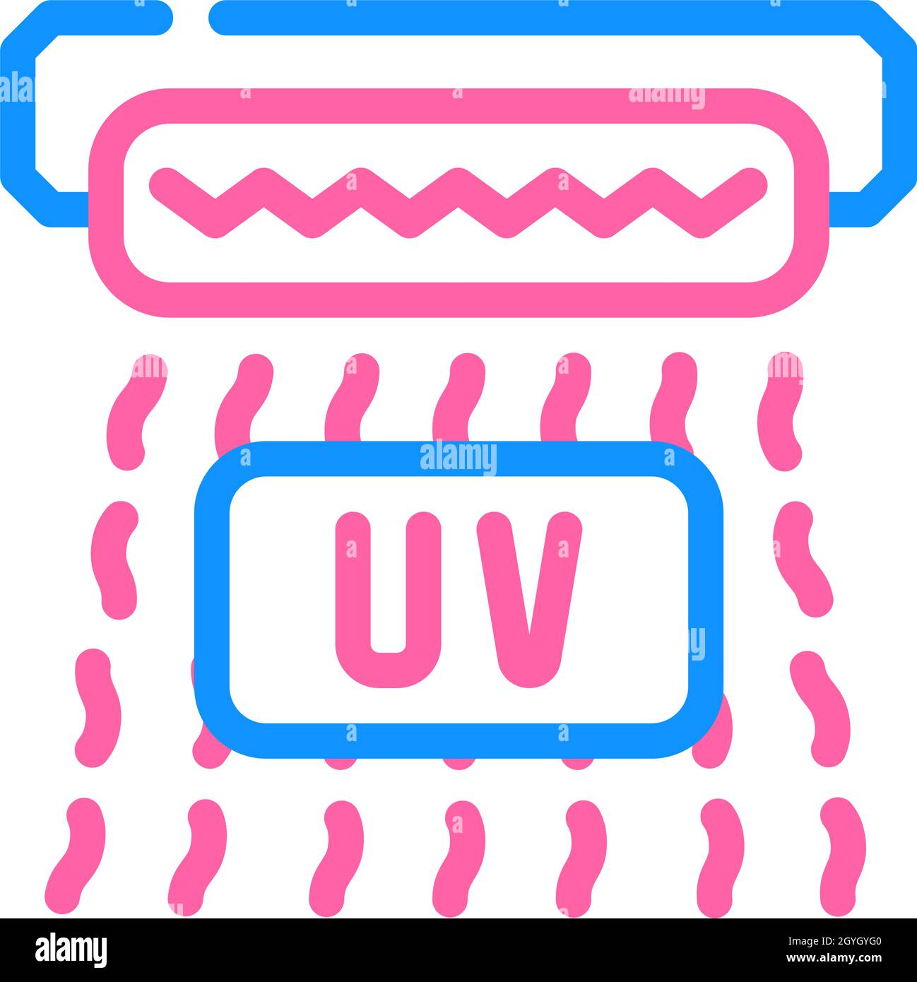 ultraviolet waves color icon vector illustration Stock Vector Image ...