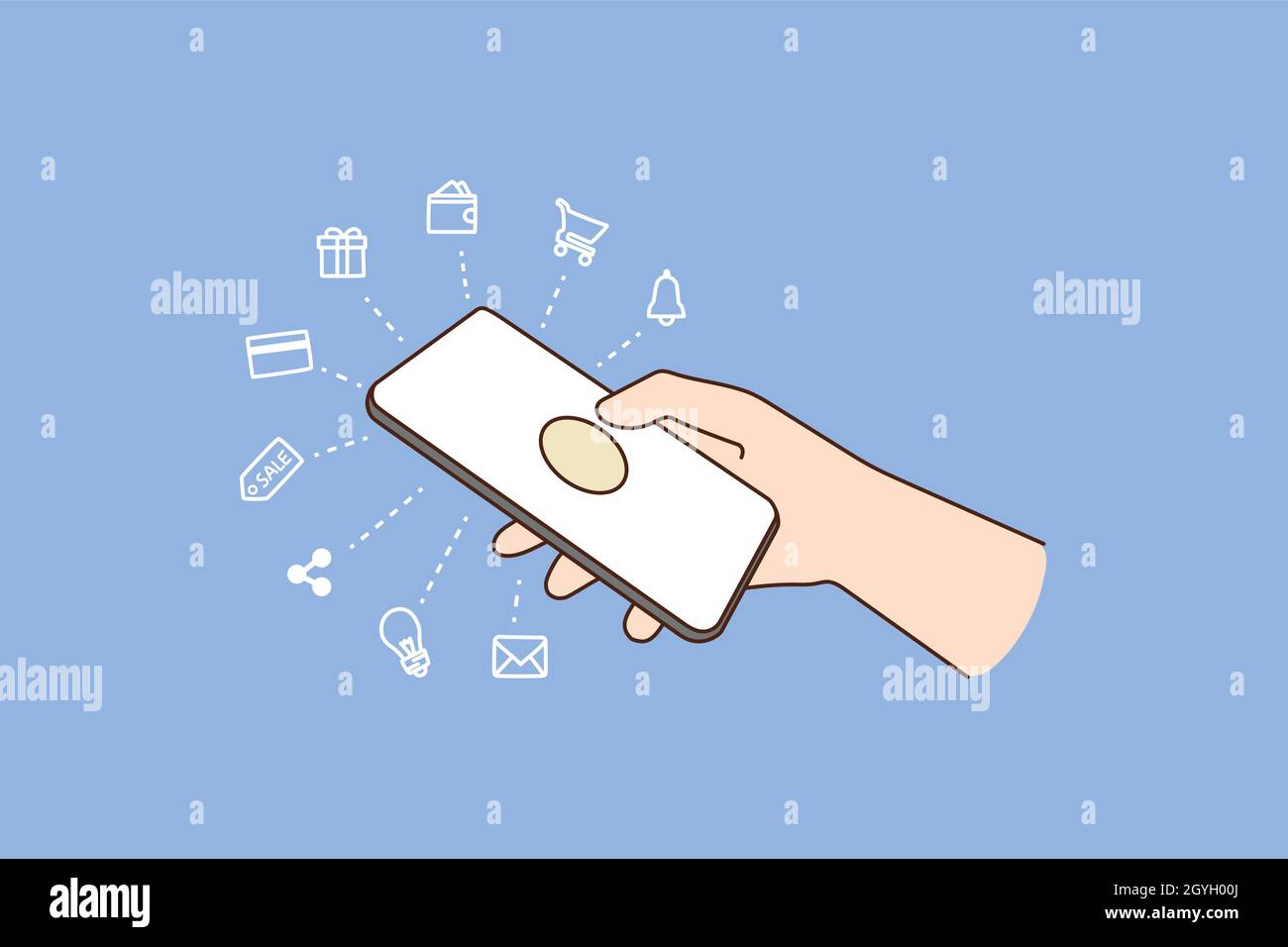 Modern Cell Phone Cartoon