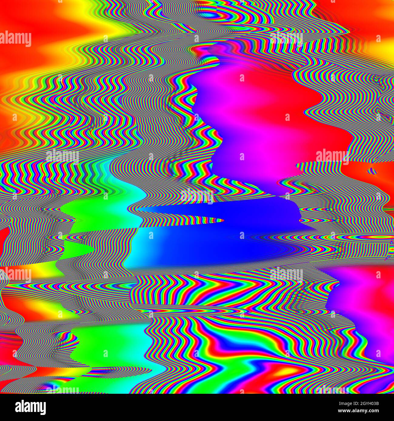 Abstract illustration of wavy rainbow colors background design Stock ...