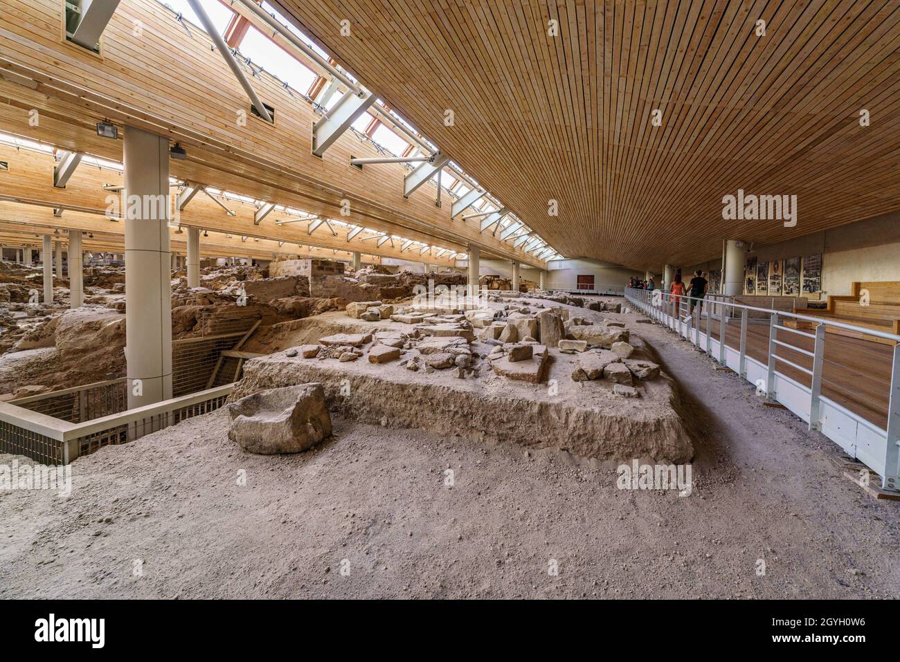 The ancient Akrotiri at Santorini, Greece Stock Photo - Alamy