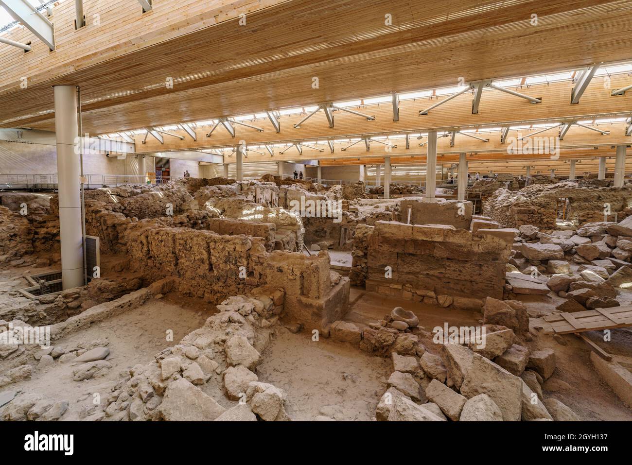 The ancient Akrotiri at Santorini, Greece Stock Photo - Alamy