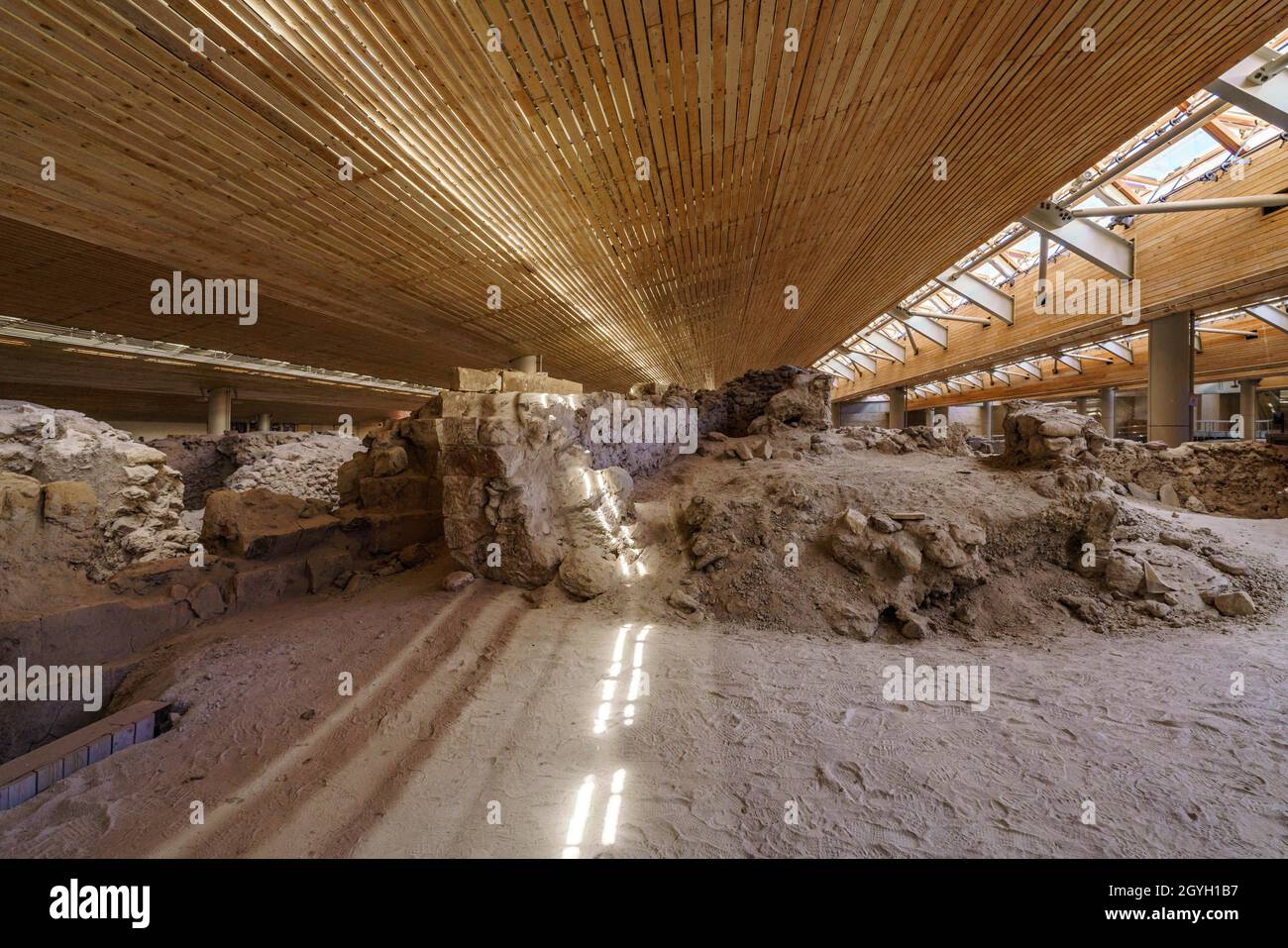 The ancient Akrotiri at Santorini, Greece Stock Photo - Alamy