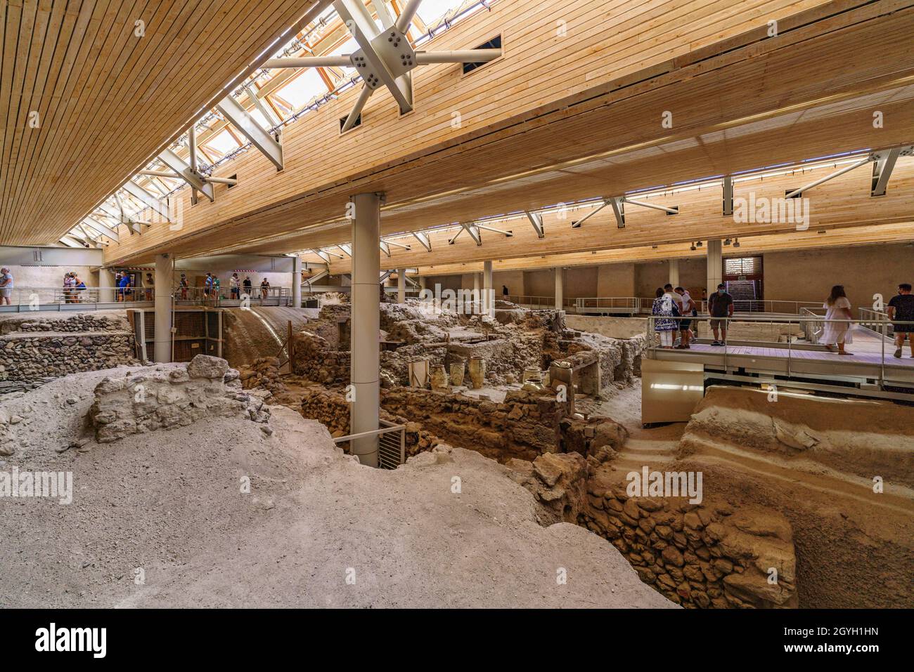 The ancient Akrotiri at Santorini, Greece Stock Photo - Alamy